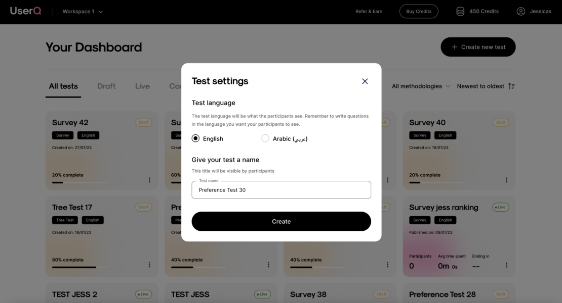 Preference test guide: How to create a preference test | UserQ