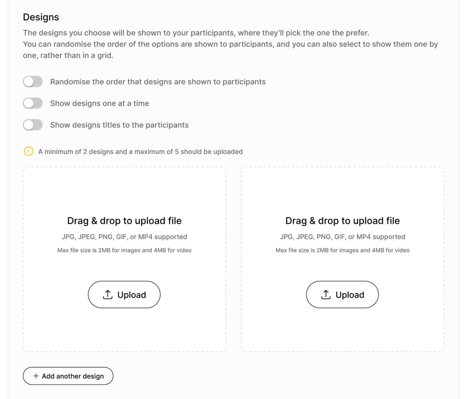 Preference test guide: How to create a preference test | UserQ